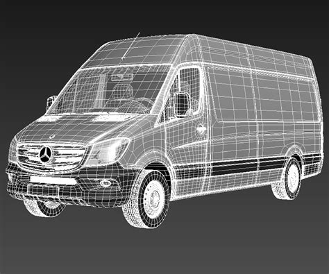 Mercedes Benz Sprinter Long High 2014 3d Model 149 3ds C4d Lwo Max Fbx Obj Free3d