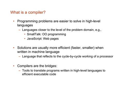 Lecture 01 Introduction To Compiler Pdf