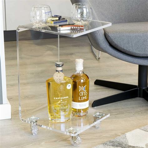 Plexiglass Serving Table With Wheels Etsy