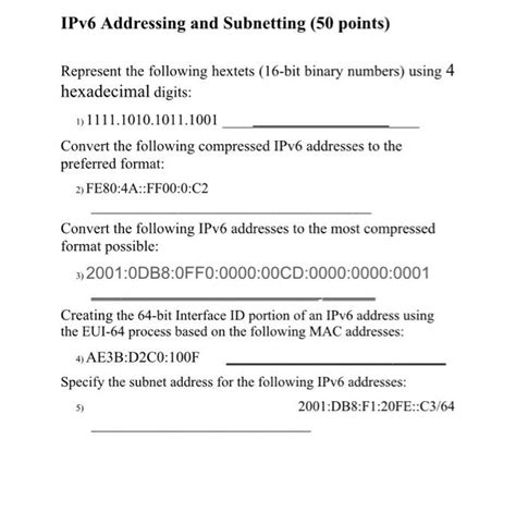 Solved Represent The Following Hextets 16 Bit Binary Chegg Com