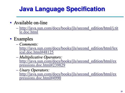 Ppt Syntax Specification Sections 21 221 Powerpoint Presentation