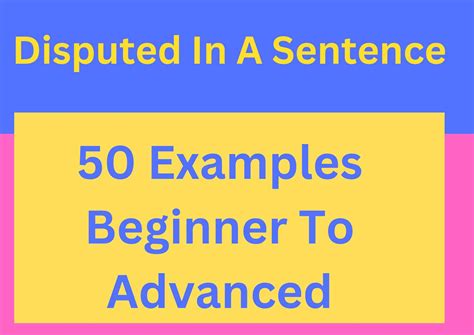 Disputed In A Sentence 50 Examples
