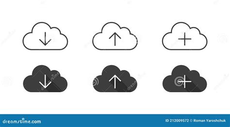 Cloud Icons Cloud Computing Devices Connected To The Cloud Stock