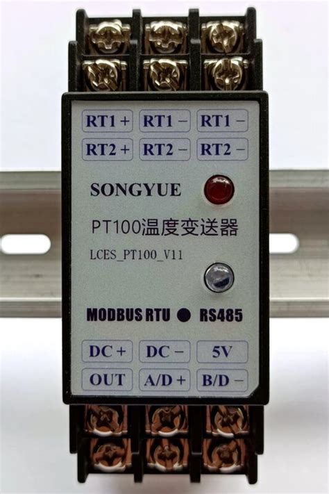 Dual Pt100 Temperature Transmitter To Rs485 Interface Platinum