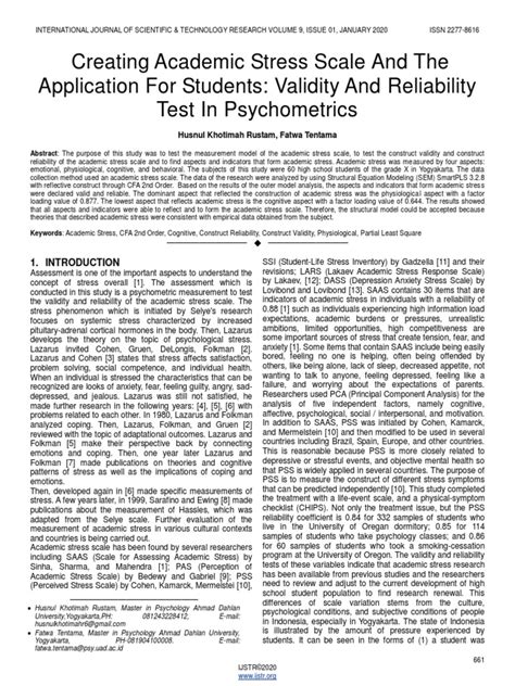Creating Academic Stress Scale And The Application For Students