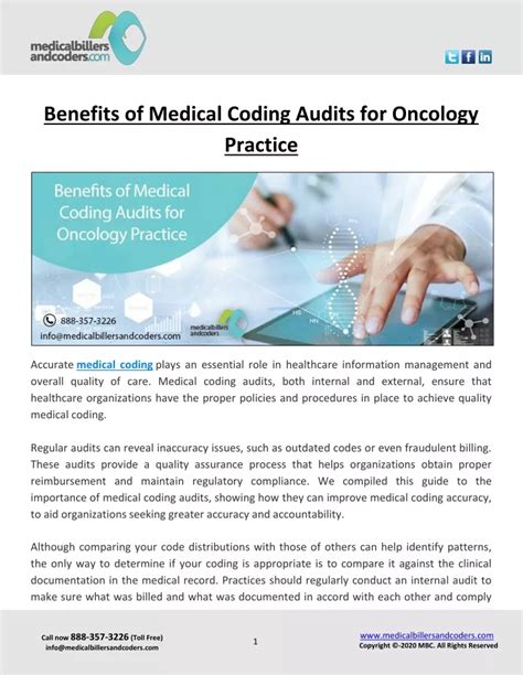 Ppt Benefits Of Medical Coding Audits For Oncology Practice Powerpoint Presentation Id 11077709