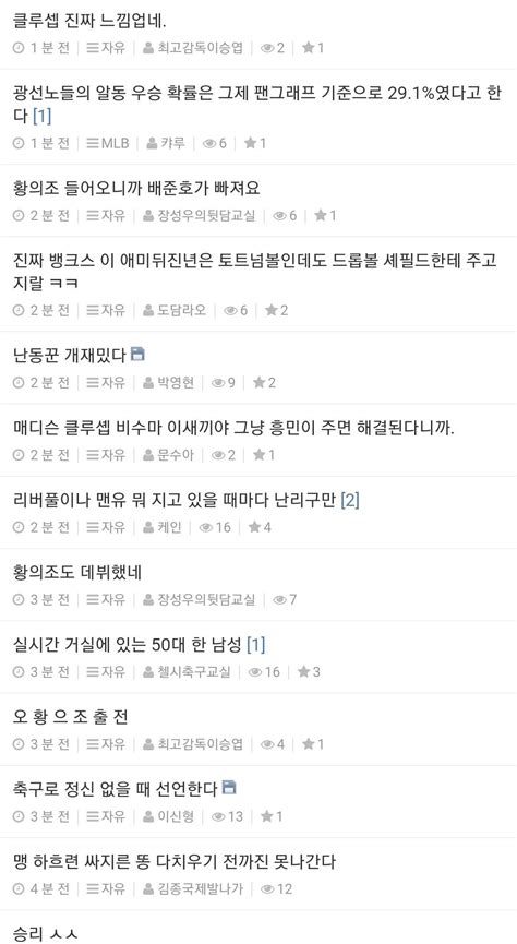 갤 잘못들어온즐 알았네 야구 에펨코리아