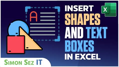 Insert Shapes And Text Boxes In Excel Youtube