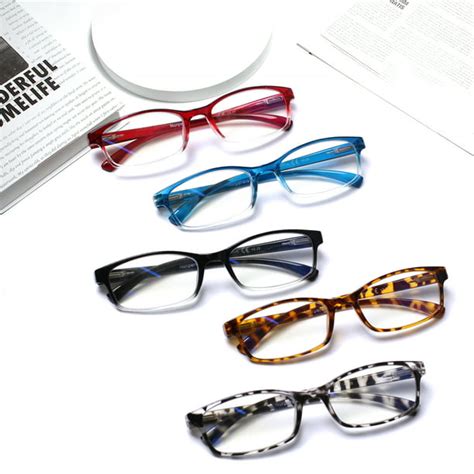 Reading Glasses 5 Pack Blue Light Blocking Anti Fatigue Spring Hinge