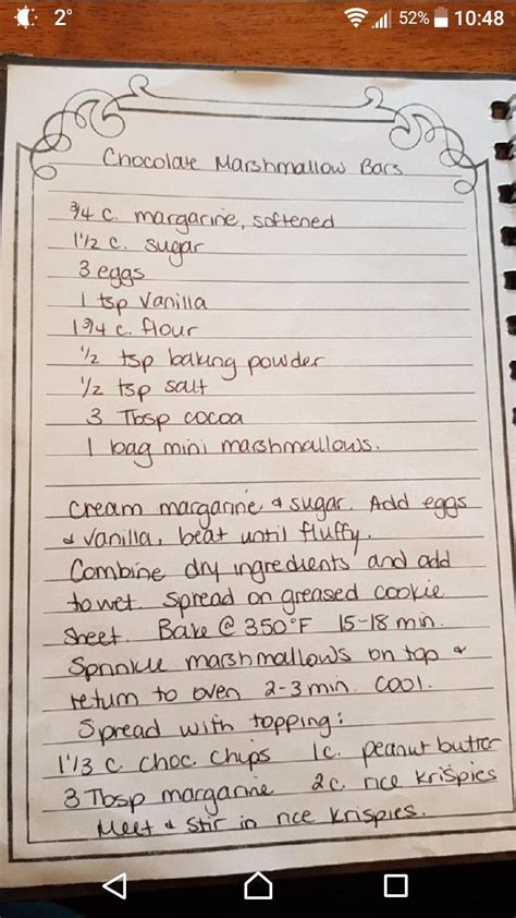 Moms Chocolate Marshmallow Bars Recipe