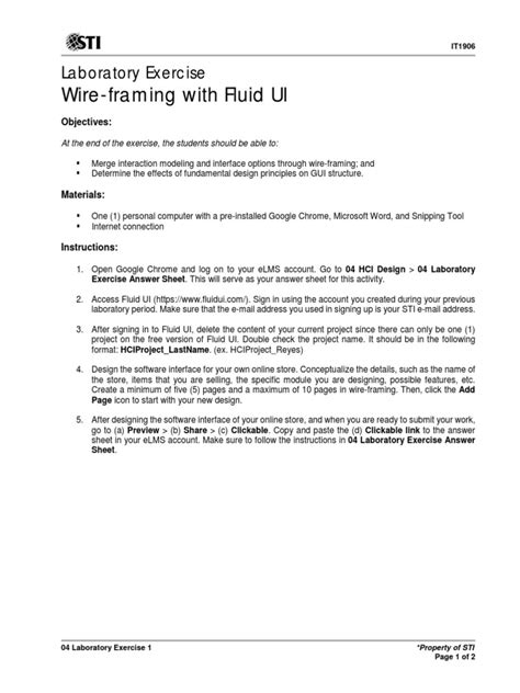 04 Laboratory Exercise 142 Pdf Graphical User Interfaces User