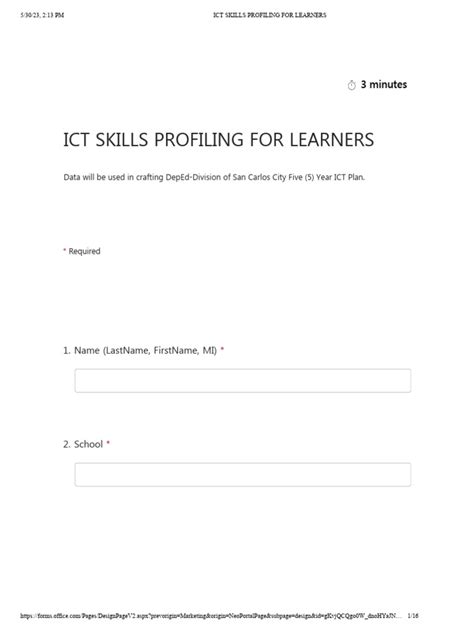 Ict Skills Profiling For Learners Pdf