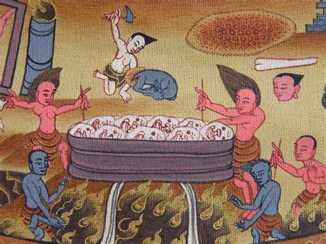 Tibetan Buddhism Wheel Of Life 06 06 3 Hell Beings Close Up