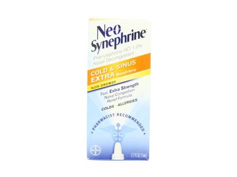 Neo Synephrine Nasal Spray Extra Strength Formula Ingredients And Reviews