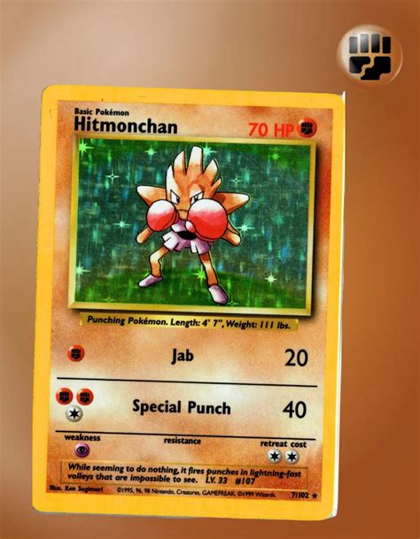 Hitmonchan Base Set 7 102 MP TCG Coleccionistas