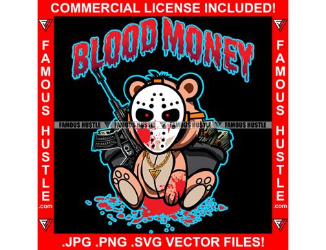 Killer Teddy Bear Svg Bear Jason Voorhees Svg Bear Horror