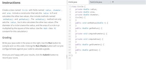 Solved Circle Java TestCircle Java Instructions 1 Class Chegg