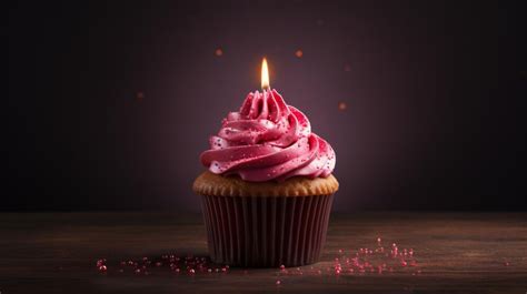 Premium Photo Single Cupcake On A Dark Background