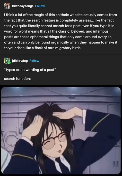 An Anime Character Is Holding His Head In Front Of The Caption That