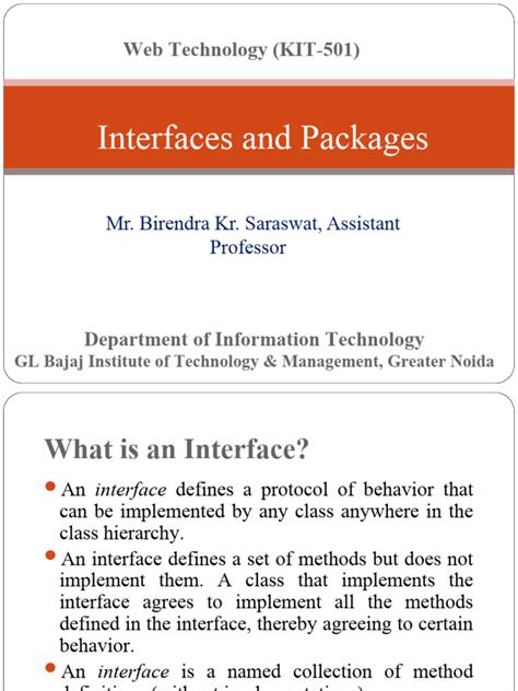 Wt Lecture 6 Interface And Packages Download Free Pdf Class Computer Programming Method