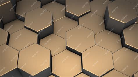 Premium Photo 3d Rendering Of Abstract Hexagonal Geometric Surfaces In Virtual Space