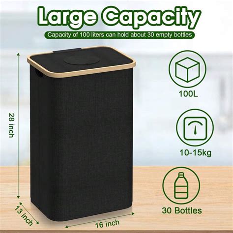 26 Gallon Recycling Bin For Kitchen 100l Recycling Bin With Lid