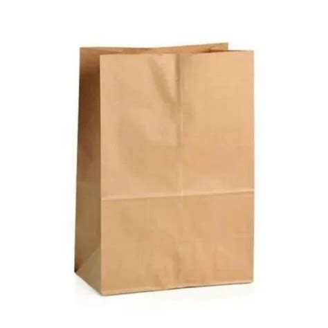 Brown Square Bottom Kraft Paper Bags For Packaging Capacity 1kg At