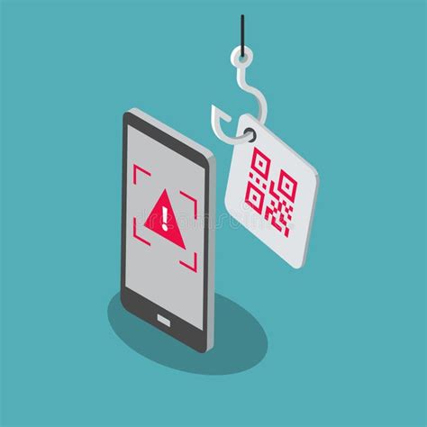 Qr Code Phishing Attack Symbol With A Smartphone Scanning A Fake Qr