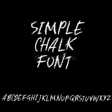 Chalk Textured Font Grunge Script On Chalkboard Vector Calligraphy