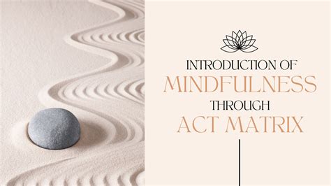 Introduction Of Mindfulness Through Act Matrix
