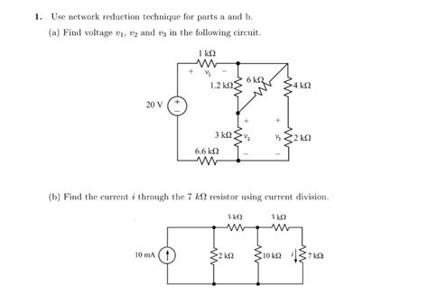 Solved Use Network Reduction Technique For Parts A And B