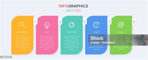 아이콘과 5 가지 옵션 또는 단계가있는 인포 그래픽 디자인 가는 선 벡터입니다 인포그래픽비즈니스 컨셉 정보 그래픽 흐름도 프리젠 테이션 웹 사이트 배너 인쇄 자료에 사용할