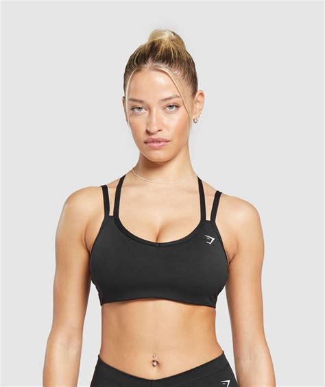Gymshark Strap Feature Sports Bra Black Gymshark