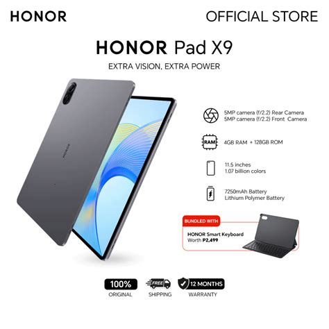 HONOR Pad X9 11 5 120Hz 2K HONOR Fullview Display 7250 MAh Battery