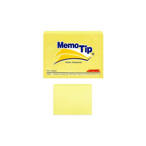 Block Memo Tip Notas Adhesivas Amarillo X De Hojas