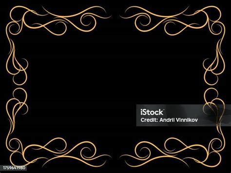 화려한 빈티지 프레임 소용돌이 장식 장식용 컬 Curlicues와 빈티지 선형 테두리 초대장 전단지 및 인사말 카드용 템플릿을 디자인합니다 벡터 그림 건설 프레임에 대한