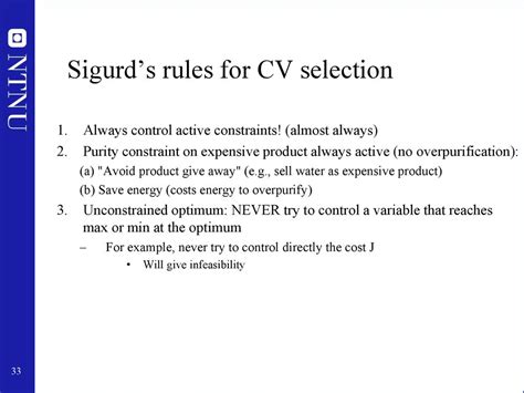 Economic Plantwide Control A Systematic Approach For Cv Selection Ppt Download