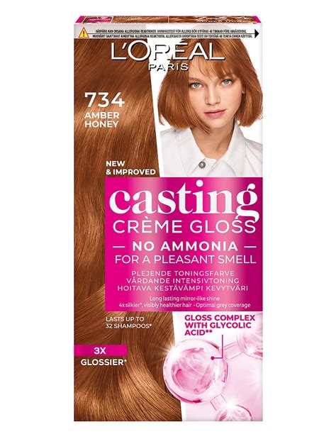 Loréal Paris Loréal Paris Casting Crème Gloss Semi Permanent Hårfärg 734 Amber Honey Beauty