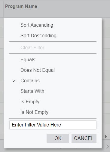 Filtering Acumatica Grid With Custom Column Values Stack Overflow
