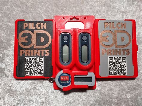 Tri Fold Dual Safenet Etoken Pass And Rsa Securid Badge Holder