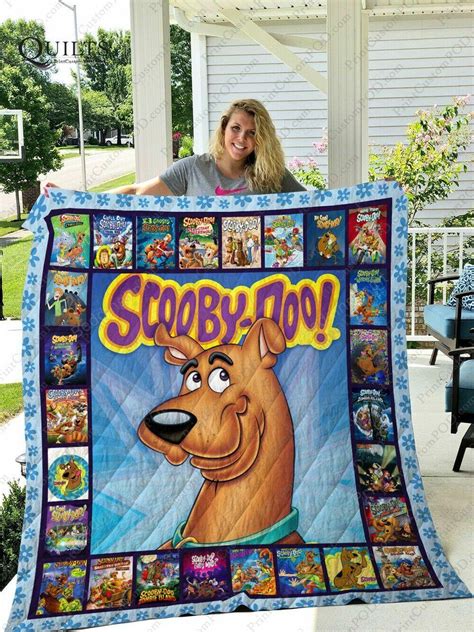 Scooby Doo Potrait Quilt Blanket Scooby Doo Cartoon Ts Birthday