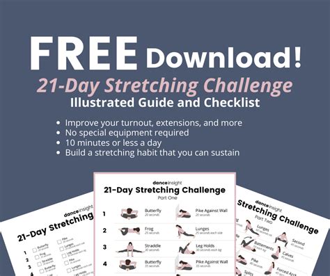 21 Day Stretching Challenge With Free Printables Dance Insight