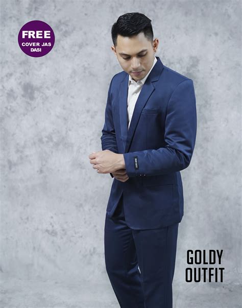 Goldy Outfit Jas Pria Jas Biru Navy Lazada Indonesia