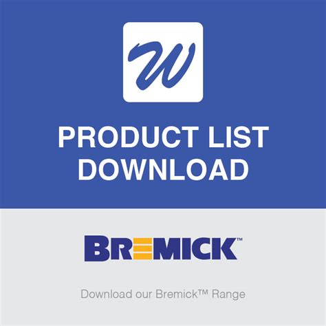 Bremick Product List Worthleys 08 8349 7011