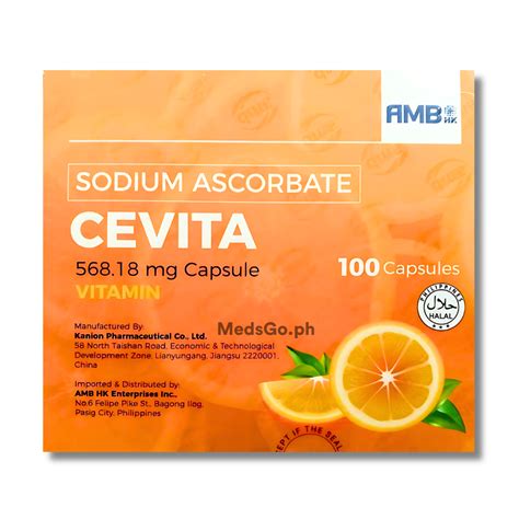 Cevita Sodium Ascorbate 500mg Capsule 1s Price In The Philippines