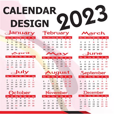 New Year 2023 Calendar Templates With Holidays Free Eps File Template