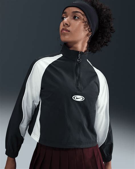 เสื้อแจ็คเก็ตวอร์มเด็กหญิงซิปสั้น Nike Sportswear Nike Th