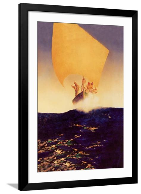 Sinbad And His Seven Brothers Art Print By Maxfield Parrish Black Frame Wall Art 32 X