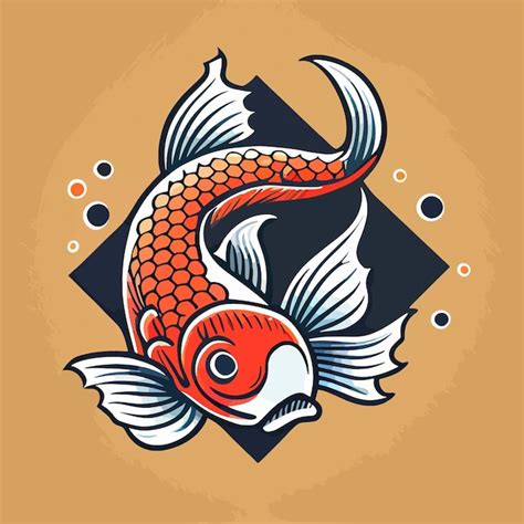 Premium Vector Koi Fish Vector Icon Illustration