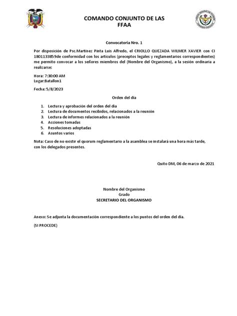 Convocatoria Pdf